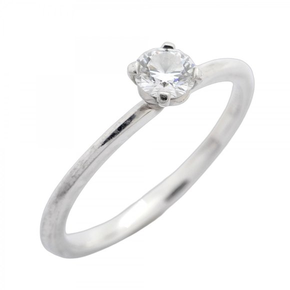 Tiffany & Co. | Jewelry | Tiffany True Pd Pt95 Platinum Diamond 022ct ...